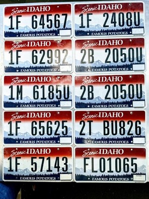 BULK LOT of 10 Idaho License Plates NICE QUALITY | eBay