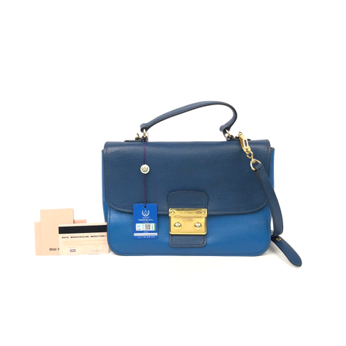 MiuMiu Leather Goat Skin Bags Blue Shoulder Bag USA | eBay