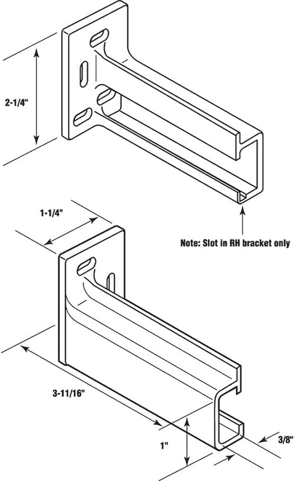 Mobile Home Parts Direct Drawer Track Back Plate, 3/8 In. x 1 In ...