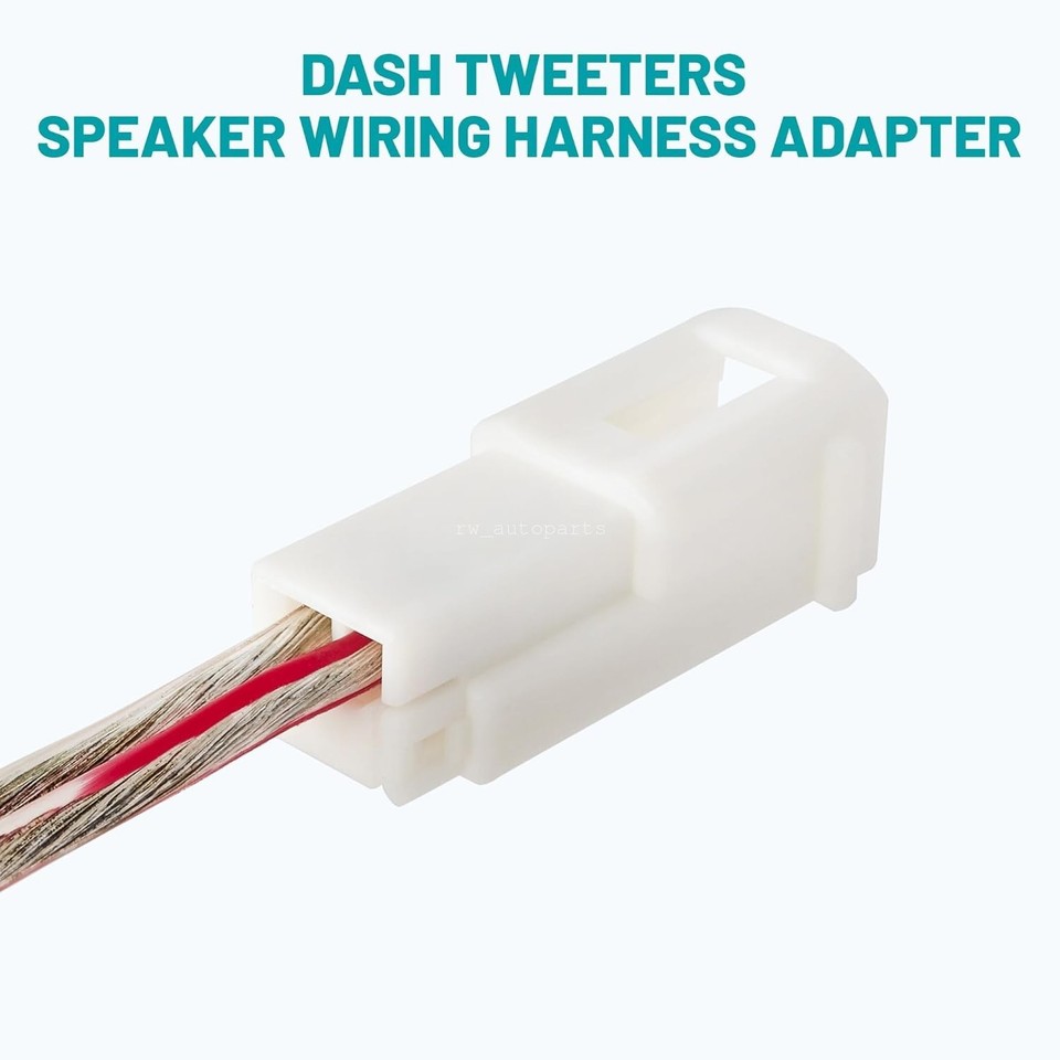 2× Front Dash Tweeter Speaker Wire Adapter For Jeep Wrangler JK JL JKU ...