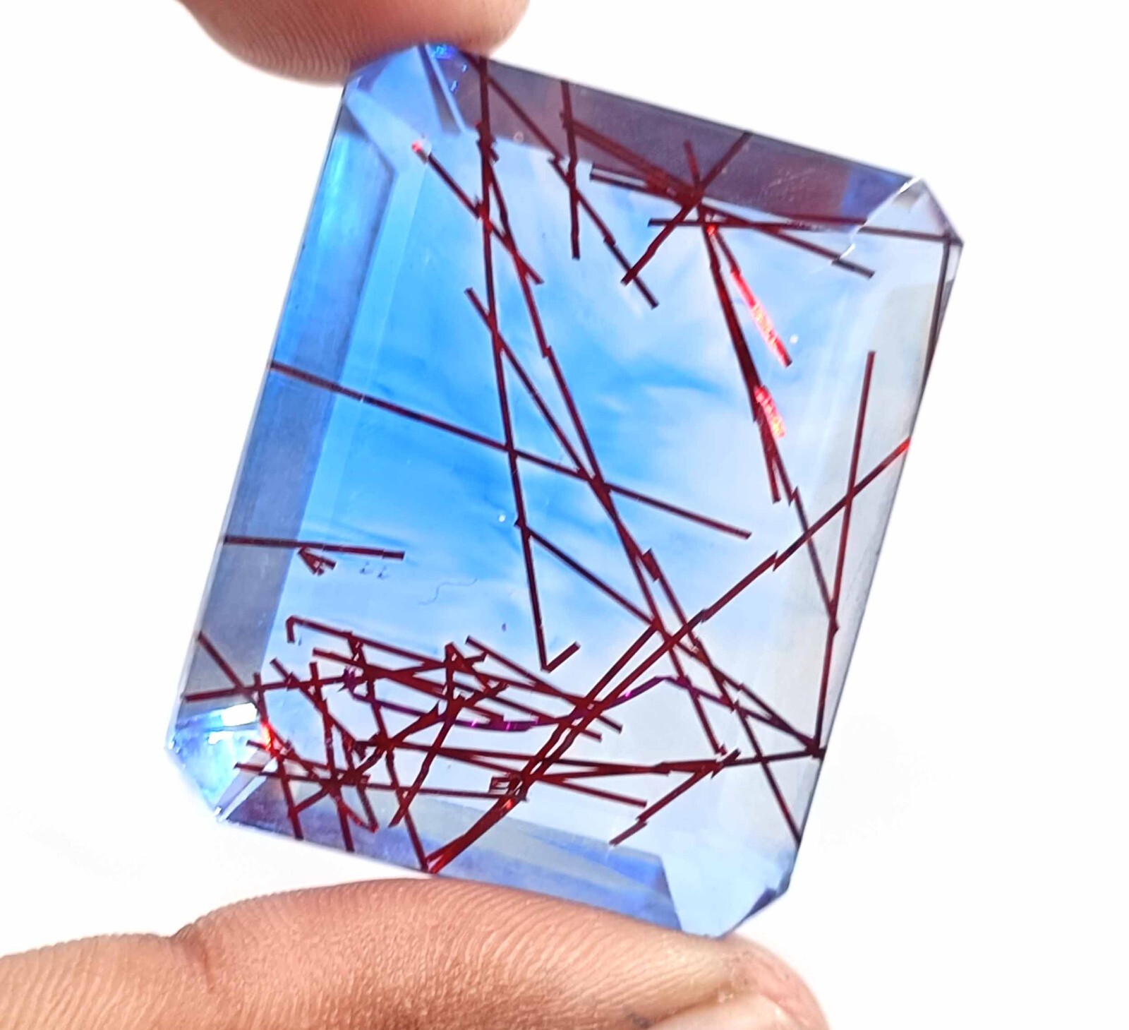 130-140 Ct Top Big Sale Bi-Color Quartz Emerald Cut EGL Certified ...