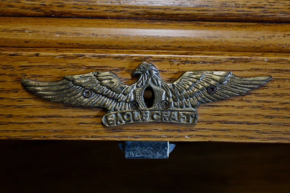 “S” Style Roll Top Desk Made in USA by Eagle Craft Furniture Co. 1990 ...