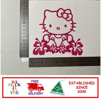 HELLO KITTY BUMPER STICKER,VINYL DECAL,WINDOW, LAPTOP. BIKE. | eBay ...