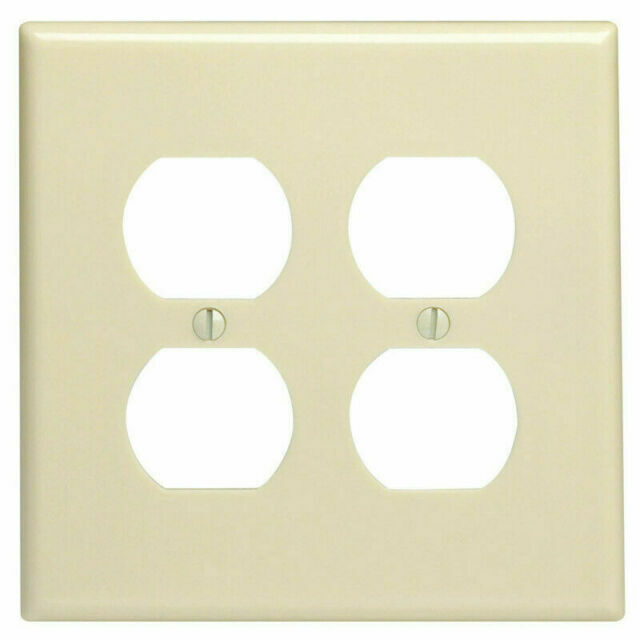 Leviton Ivory Oversize 2-gang Receptacle Wallplate Duplex Outlet Cover ...