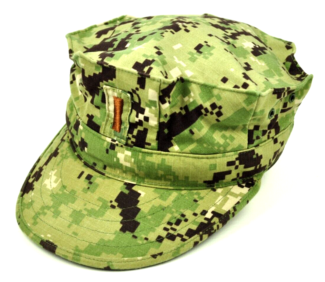 7 1/8 US Navy NWU Type III AOR2 Woodland Uniform Hat Utility 8 Point ...