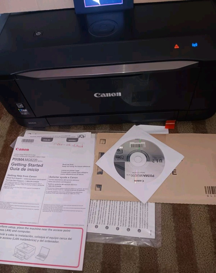 Canon MG8220 All-in-One Inkjet Copy Scan Printer W/ INK(error Code 5030 ...