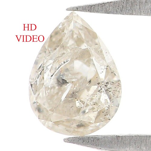 0.43 CT Natural Loose Pear Shape Diamond 5.60 MM Grey Color Pear ...