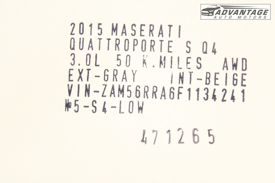 2014-2024 MASERATI QUATTROPORTE FUEL TANK PUMP LOCKING RING NUT ...