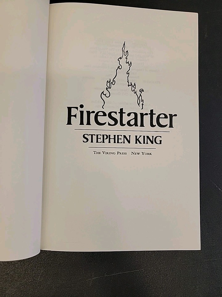 TRUE 1ST EDITION FIRST PRINTING STEPHEN KING FIRESTARTER VERY NICE CONDITION. | eBay