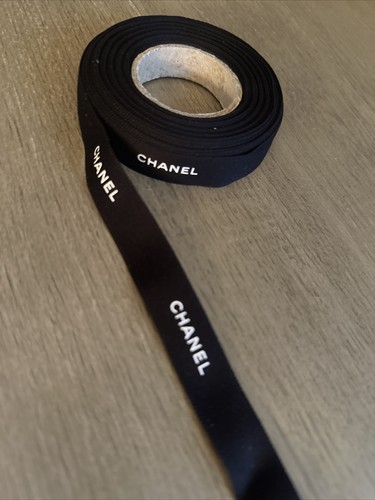 Chanel authentic black fabric ribbon 1.5cm wide x 1 Yard | eBay