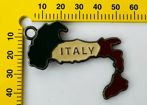 Vintage Souvenir Fridge Magnet Italy Map Flag Key Ring Boot ...