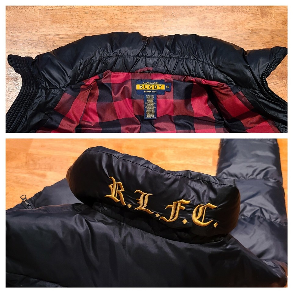 Ralph Lauren Rugby RLFC Puffer Down Insulated Jacket Black, Women's Sz ...
