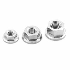 M7 X 0.75 Titanium TI Hex Flange Nut Aerospace Grade Bicycle Motorcycle ...