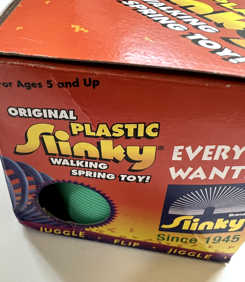 Slinky Walking Spring Toy Original Plastic, Vintage 2000 - MINT GREEN ...