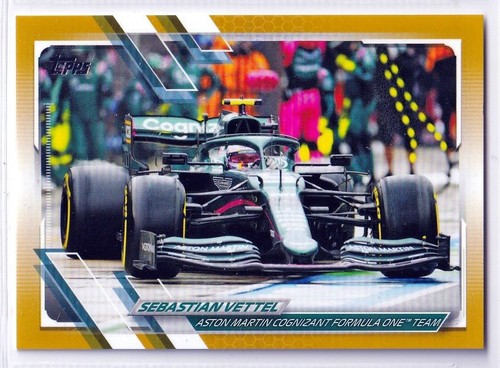 2021 Topps Formula 1 Gold Foil #102 Sebastian Vettel /50 - Aston Martin ...