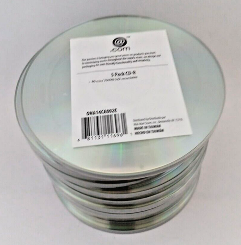 52x 700MB 80-Minute CD-R Media (10 Packs x 5 Discs Each Pack = 50 Total ...
