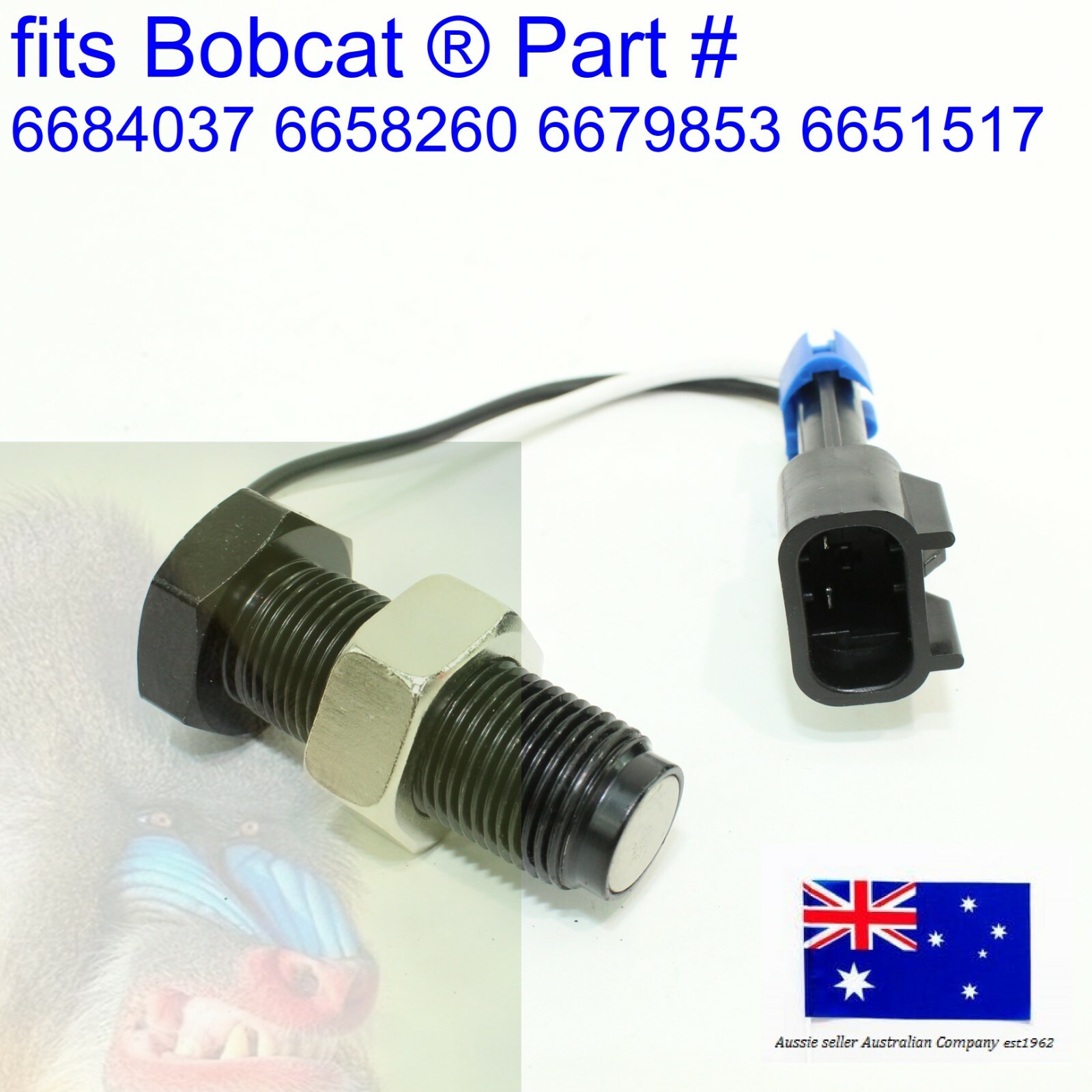 fits Bobcat Engine Speed Sensor 6684037 S300 S330 A300 T140 T180 T190 ...