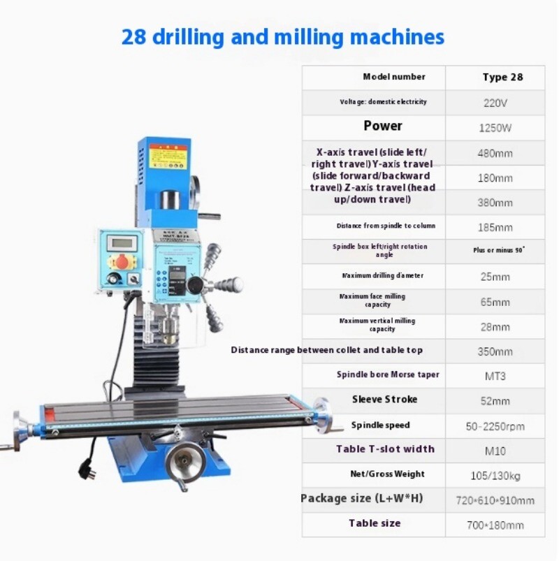 High Precision Small Drilling and Milling Machine Desktop Drilling and ...