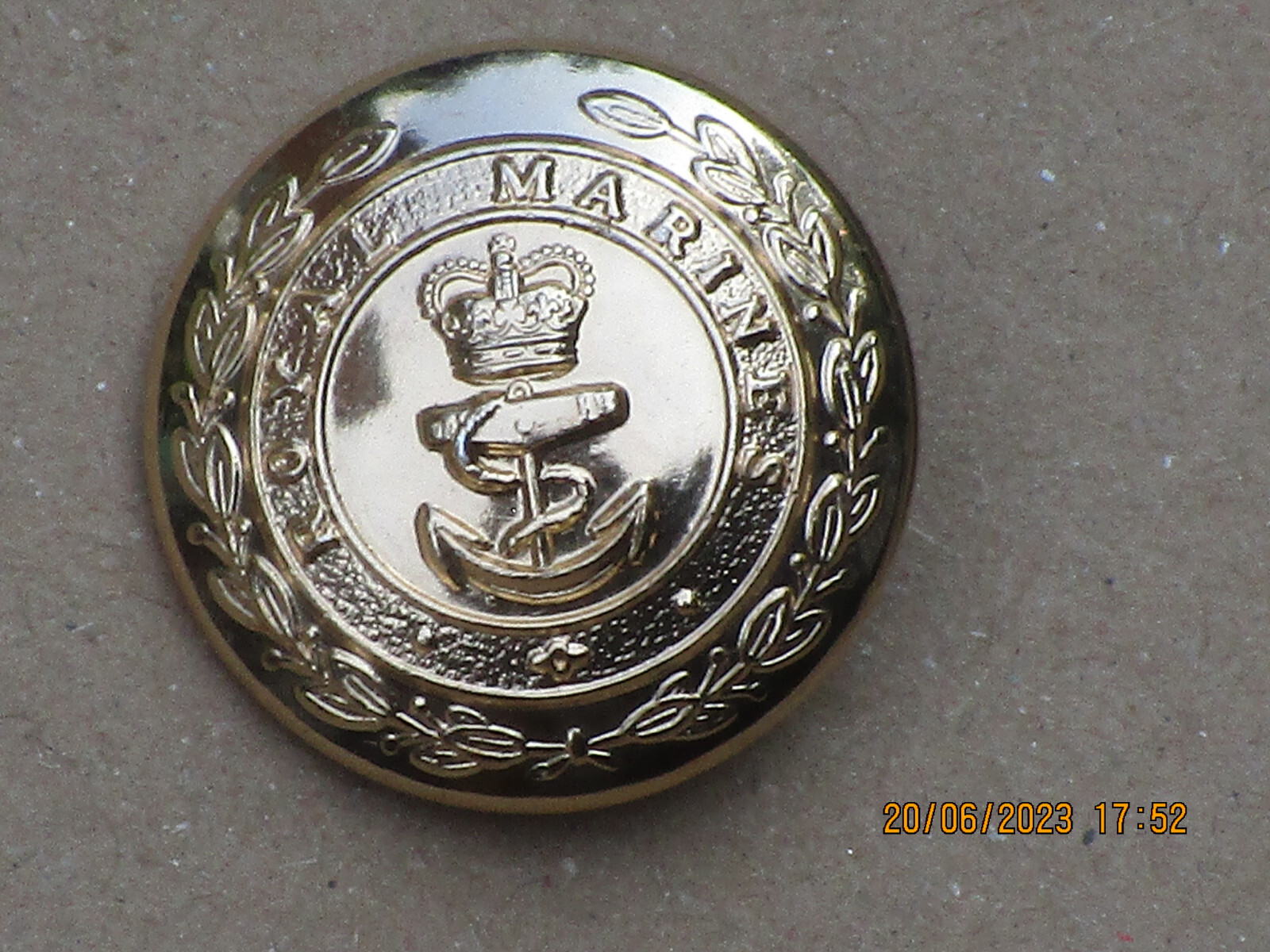 25x Royal Marines Commando Buttons, Anodised Aluminium Staybright, 25mm ...