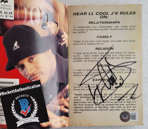 LL COOL J SIGNED BOOK BECKETT BAS COA CERTIFIED AUTOGRAPHED MUSIC ...