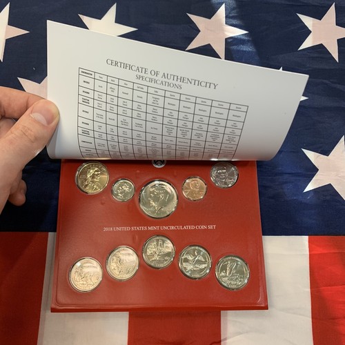 2018 Mint Set. Complete. 20 coin set. Includes 10 each "D" and "P ...