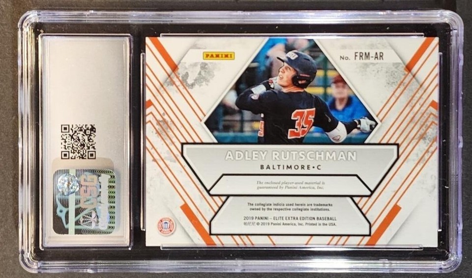 2019 Panini Elite Extra Edition First Round Materials Adley Rutschman ...