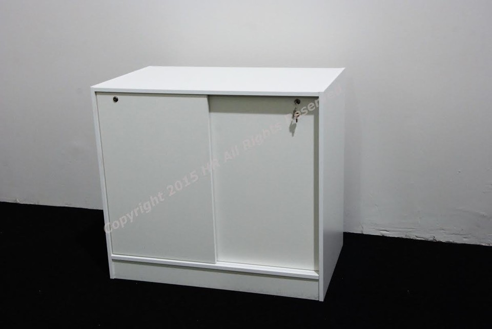 Shop counter 1000mm SLIDING DOORS LOCKS WHITE SHOP COUNTER DISPLAY ...