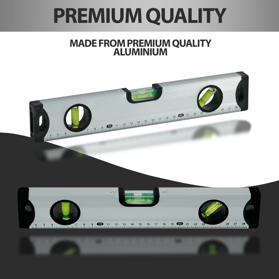 SILVER MAGNETIC 3 PIECE BUILDERS BUILDING SPIRIT LEVEL SET - 300, 600 ...