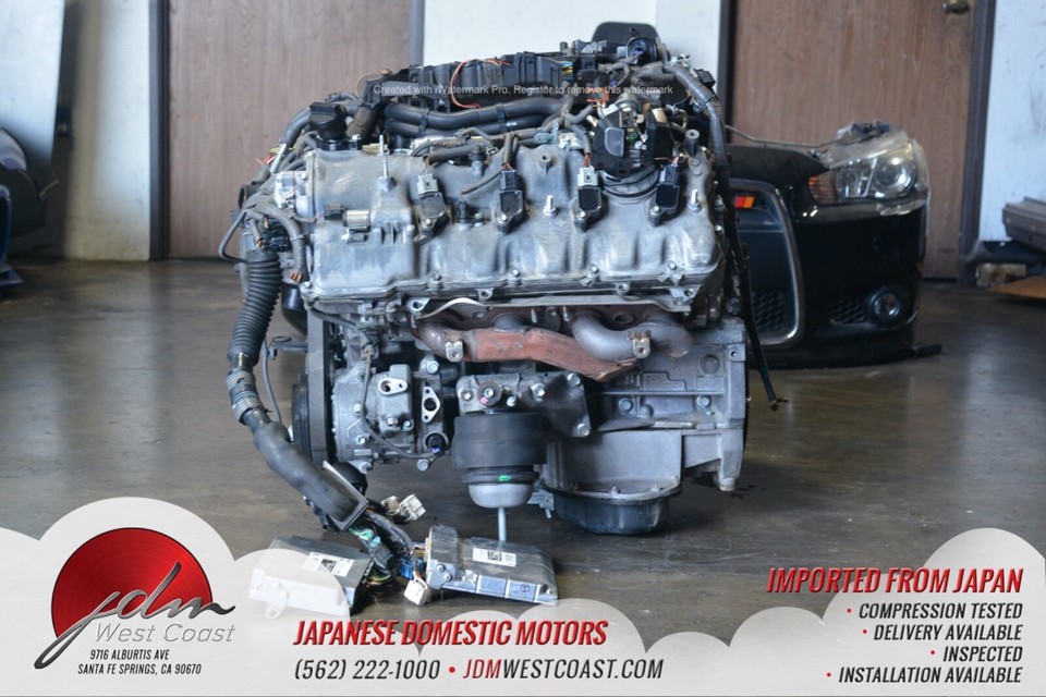 JDM LEXUS LS460 ENGINE ASSEMBLY LONG BLOCK RWD 2007 2008 2009 4.6L V8 ...