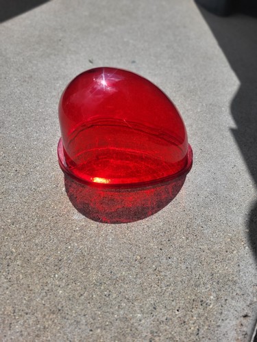 Vintage Becon Light Lens Cover Red Plastic | eBay