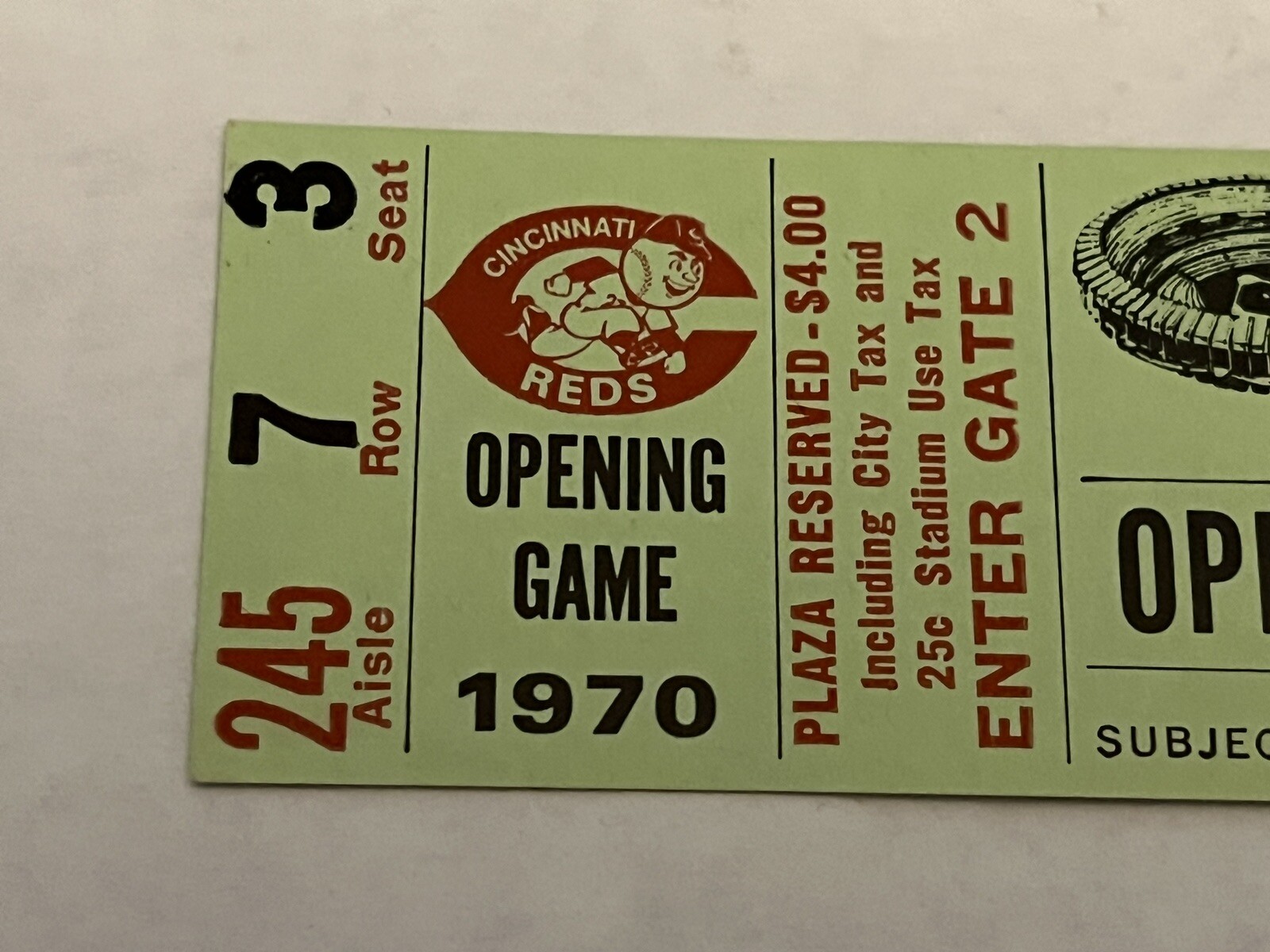 Vintage 1970 Cincinnati Reds First Opening Game Riverfront Stadium ...