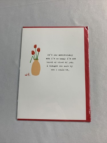 Uncooked Anniversary Greeting Card Flower Pot New With Envelope | eBay