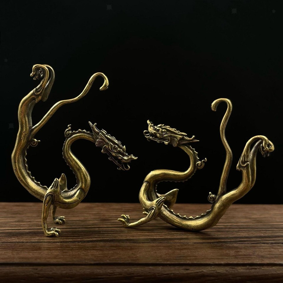 Brass Dragon Ornament Collectible Dragon Statue for Hotel Office ...