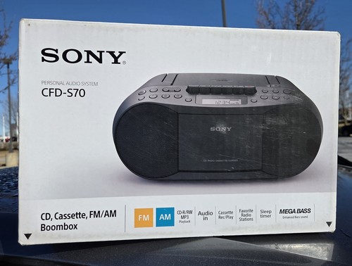 NEW SEALED Sony CFD-S70 MEGABASS CD Cassette Stereo Audio System ...