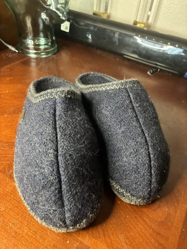 HAFLINGER Grey Felt Wool clogs Slippers Mules Cork Footbed Size 44 | eBay