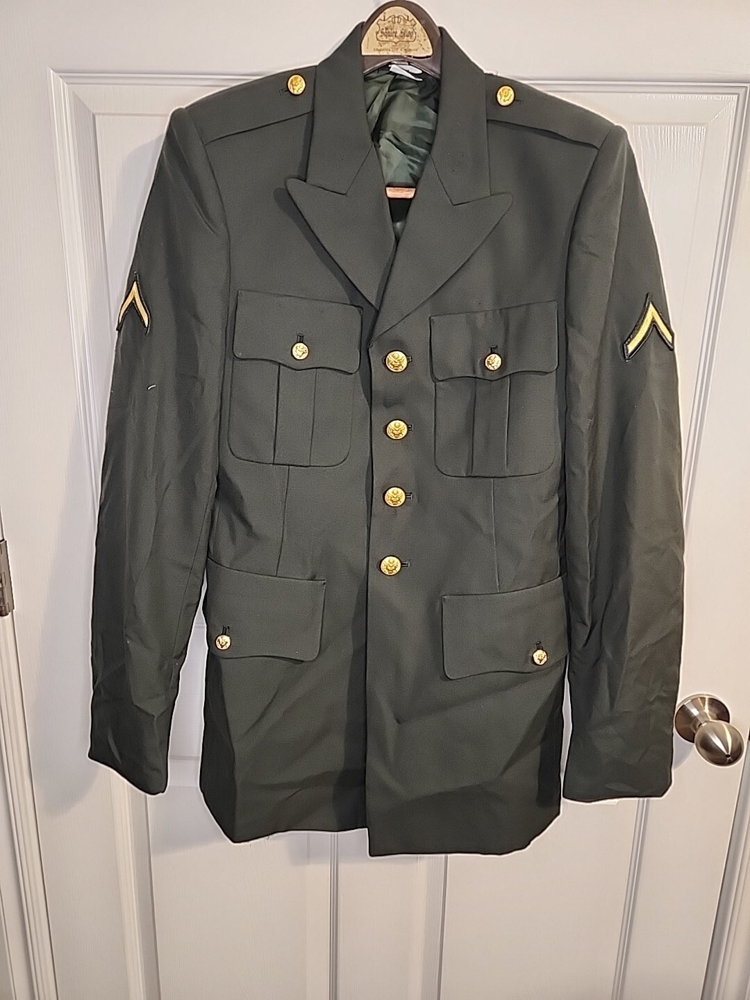 37 LONG - DSCP CLASS A JACKET U.S. ARMY AG 489 DRESS GEEN UNIFORM 3300 ...