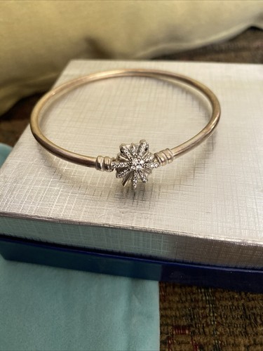 Pandora Bangle Bracelet Snowflake Firework Starburst 2.5” | eBay
