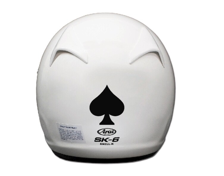 Motorcycle Helmet ACE OF SPADES Vinyl Decal Sticker Reflective GLOSS ...
