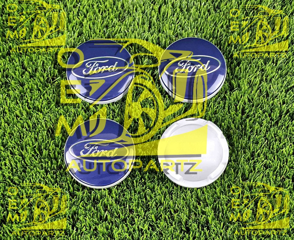 for car Ford 4Pcs Wheel Center Caps 2-1/8" BLUE Hubcaps Rim Emblem for ...