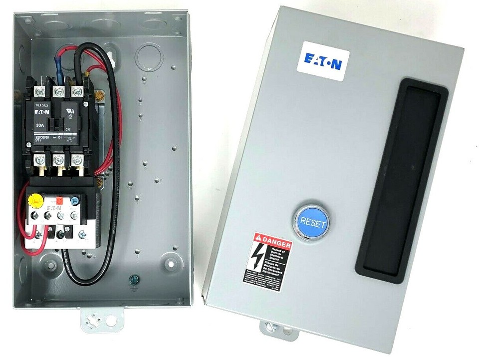 EATON AIR COMPRESSOR MAGNETIC MOTOR STARTER 5HP /208- 230 VOLT, 1 PHASE ...