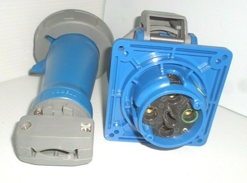 ⭐HUBBELL⭐ 460P9W&460R9W 60-Amp WELDER PLUG&RECEPTACLE 250Vac 60A 3P4W ...