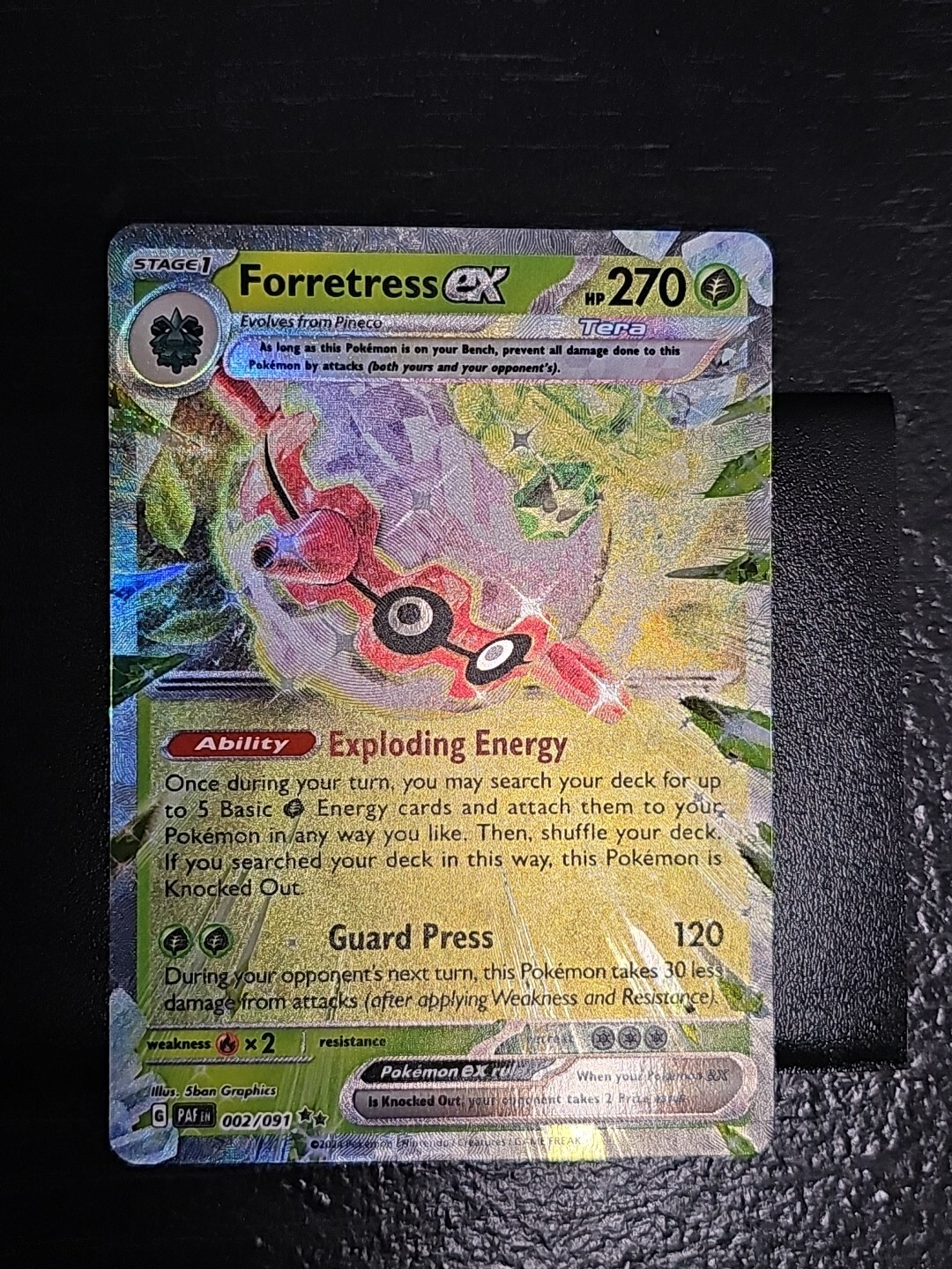 Pokémon TCG Forretress ex Scarlet & Violet: Paldean Fates 002/091 Holo ...