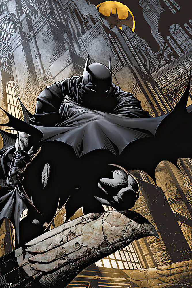 Batman - DC Comics Poster (Stalker / Crouching On Gargoyle) (Size: 24 ...