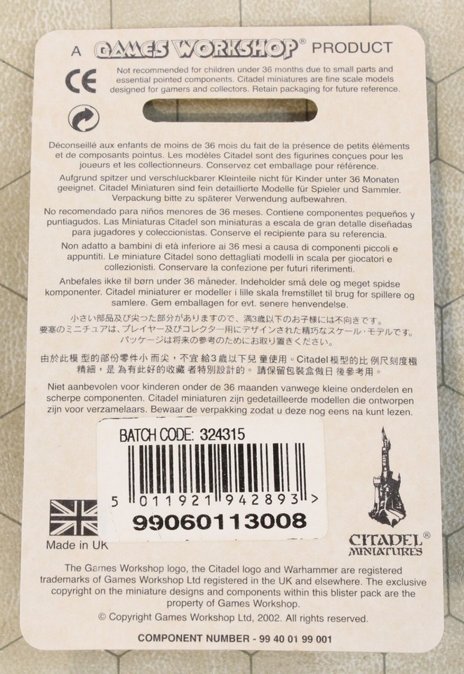 metal 40K Limited ed TAU FIRE WARRIOR Shas'ui PR04 - GW RARE sealed ...