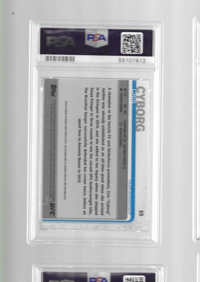 2019 Topps UFC Chrome 69 Cris Cyborg CARD PSA 9 MINT A1 | eBay