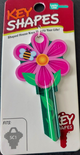 Key Shapes Brass Schlage House Key Blank - B106S Flower Bee | eBay
