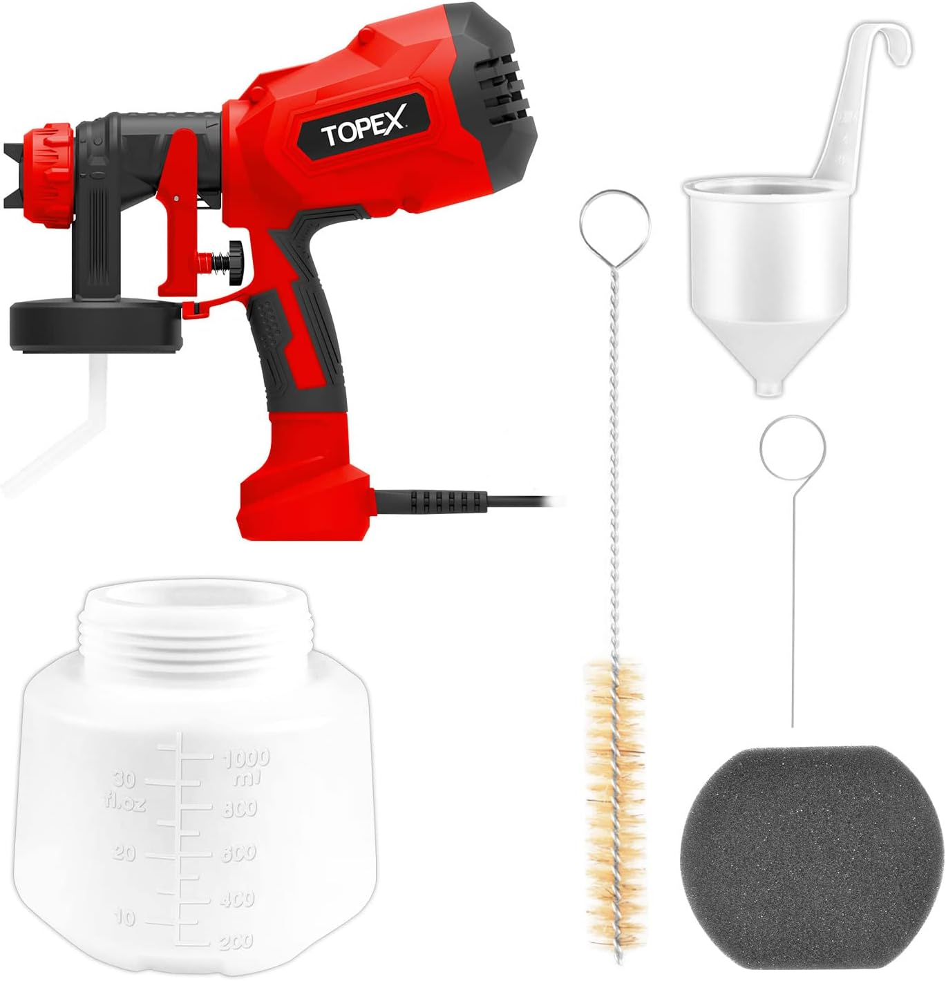 TOPEX 400W Handhold Electric Paint Sprayer Gun 1000Ml High Power ...