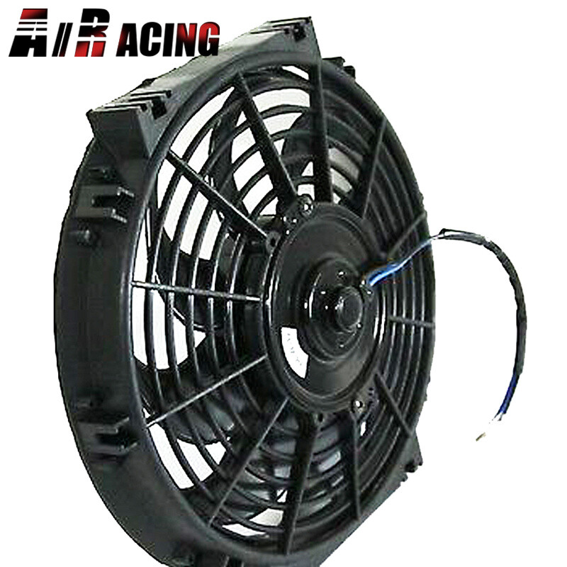 1 X 10" Black Electric Slim Push Pull Engine Bay Cooling Radiator Fan ...