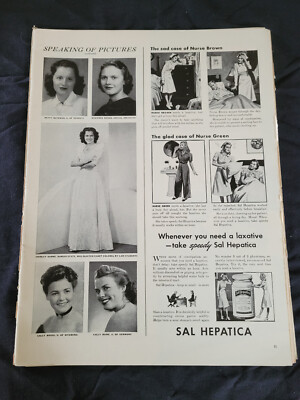 VTG 1941 Orig Magazine Ad Sal Hepatica Laxative The Sad Case of Nurse ...
