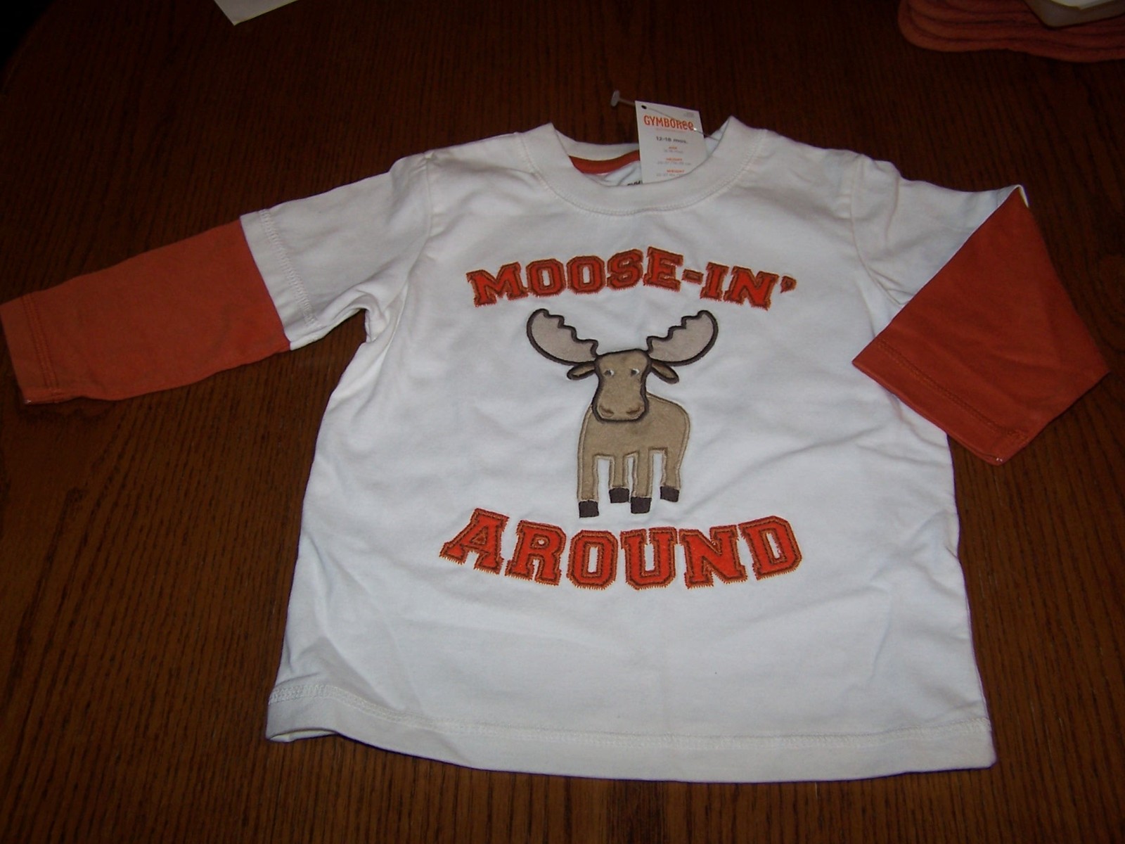NWT GYMBOREE Moose-In Around Fuzzy Moose L/S SHIRT 12 - 18 MO | eBay